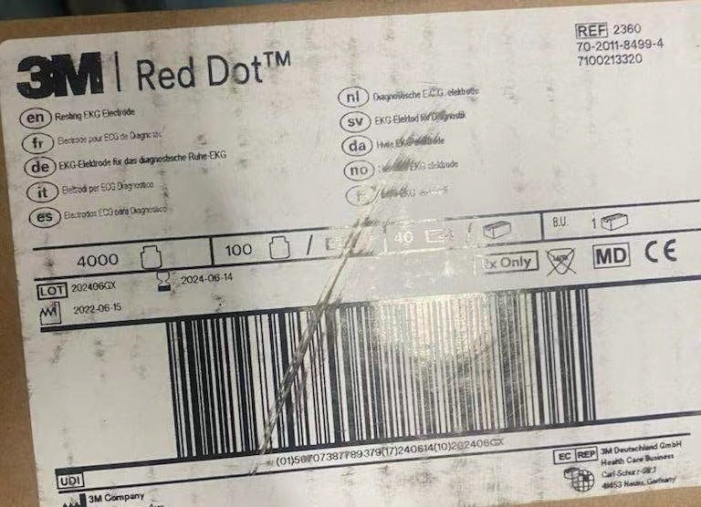 3M 2360 3M Red Dot ECG Electrode, 3M red dot resting electrodes – Better Life Mart