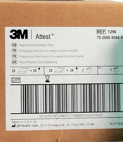 3M 1296 Attest™ Rapid Readout Test Pack 25/cs – Better Life Mart