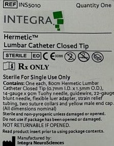 INS-5010 INTEGRA Hermetic™ Lumbar Catheter – Better Life Mart