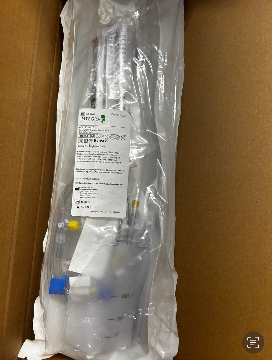 INTEGRA INS8401 External CSF Drainage System Anti-Reflux Valve – Better ...