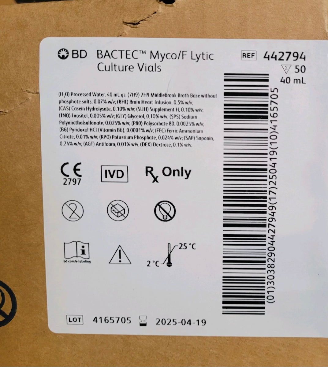 BD 442794 Blood Culture Media BD Bactec™ 50/CS – Better Life Mart