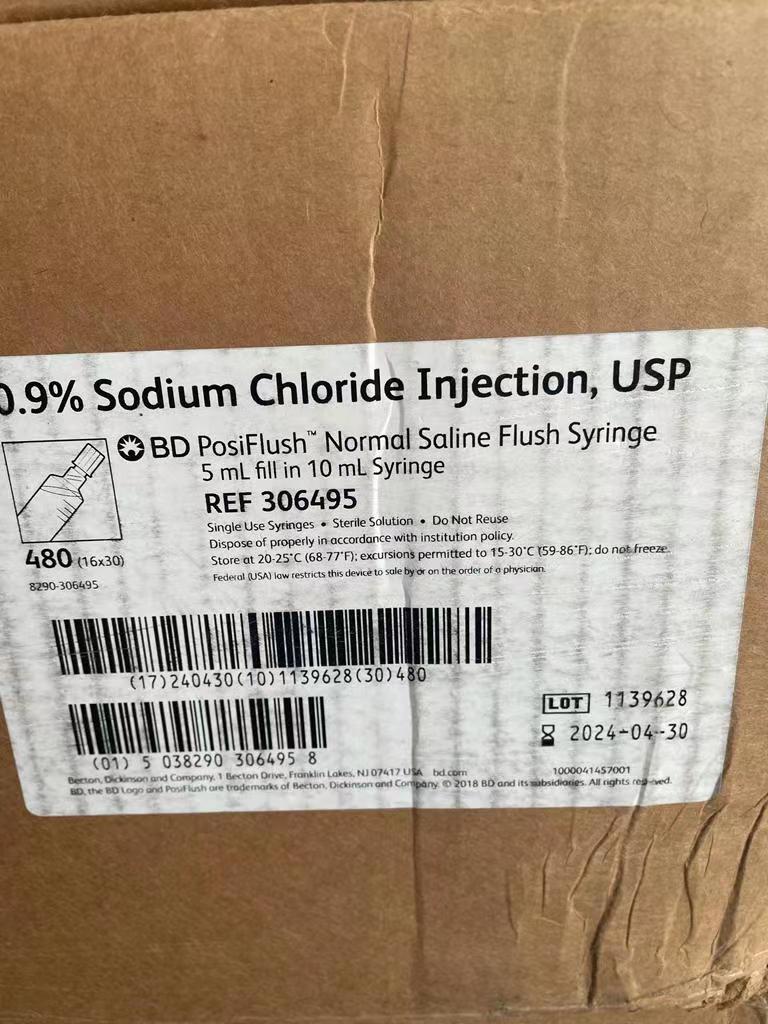 BD 306495 BD PosiFlush™ Normal Saline Flush Syringe 5mL – Better Life Mart