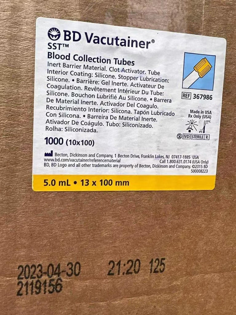 Bd 367986 BD SST Tubes 13 X 100 mm 5 mL 1000/case – Better Life Mart