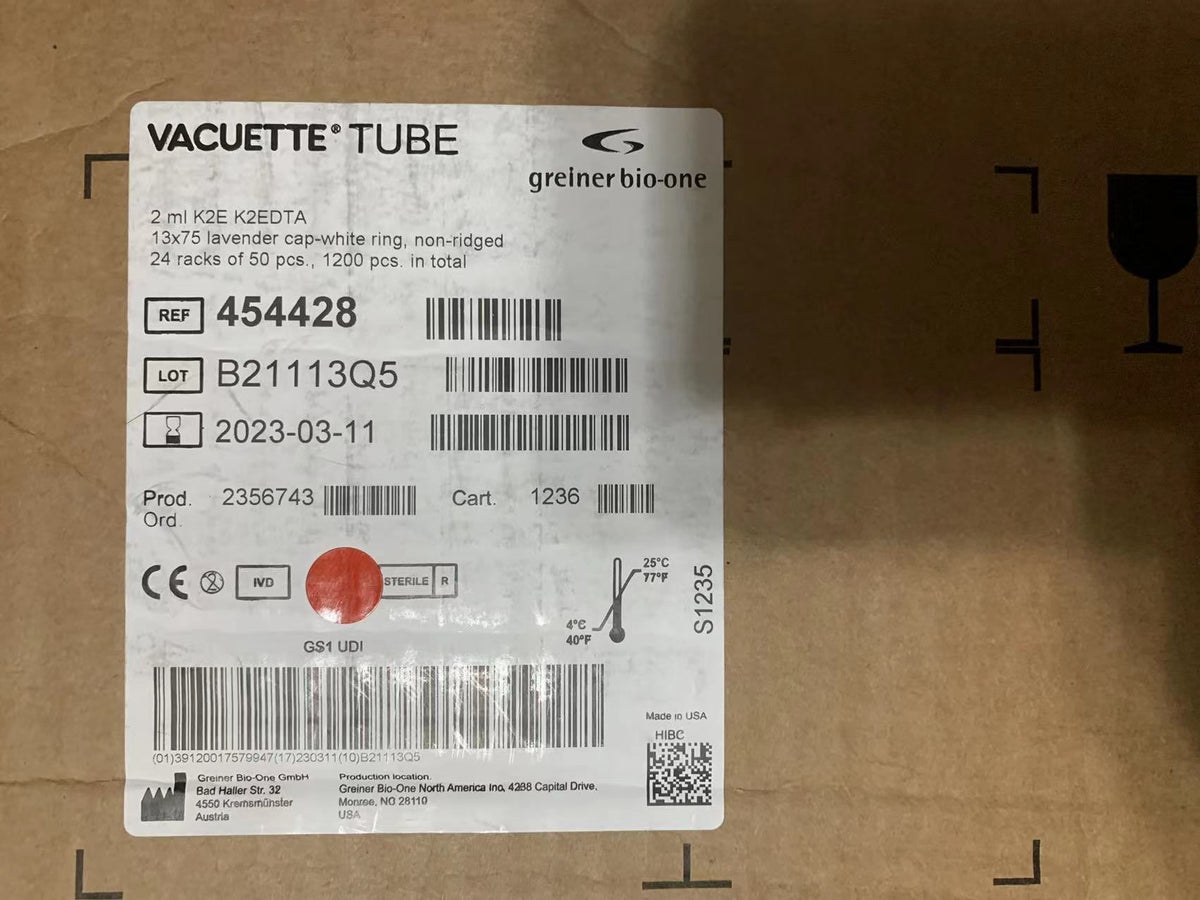 Greiner 454428 VACUETTE Blood Collection Tube 13 X 75, 2 mL – Better ...