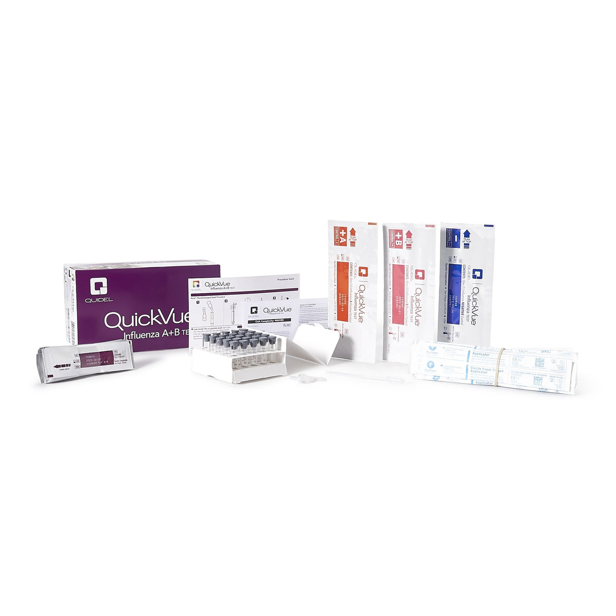 Quidel 20183 QuickVue Influenza A and B Test Swab Rapid Test – Better ...